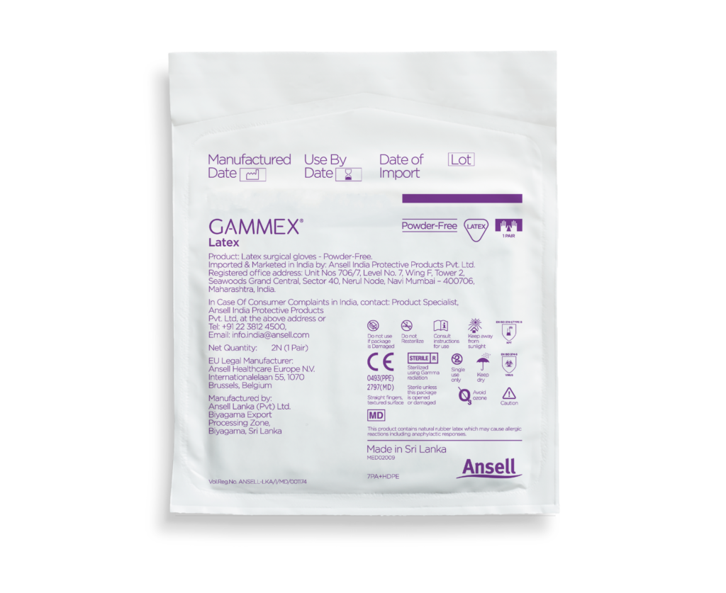 GAMMEX® Latex Powder Free- 50 Pairs – Healthcareshoppie