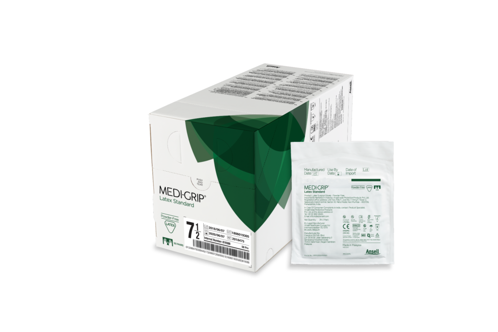 Medi-Grip Latex Standard- 50 Pairs – Healthcareshoppie